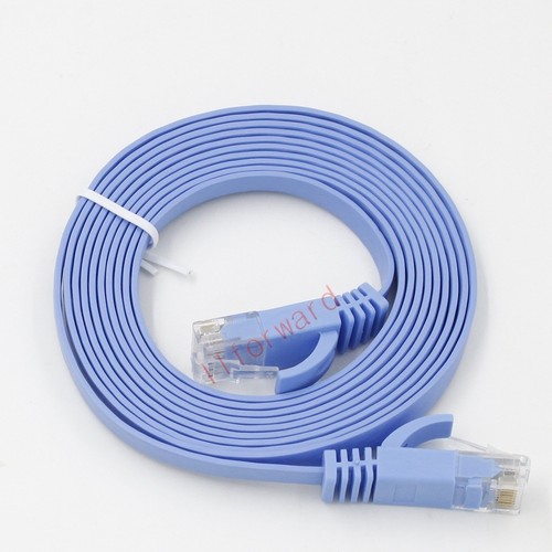 3M 10FT Cat 6 Ultra-Thin Flat RJ45 Ethernet Patch Network Internet Lan ...