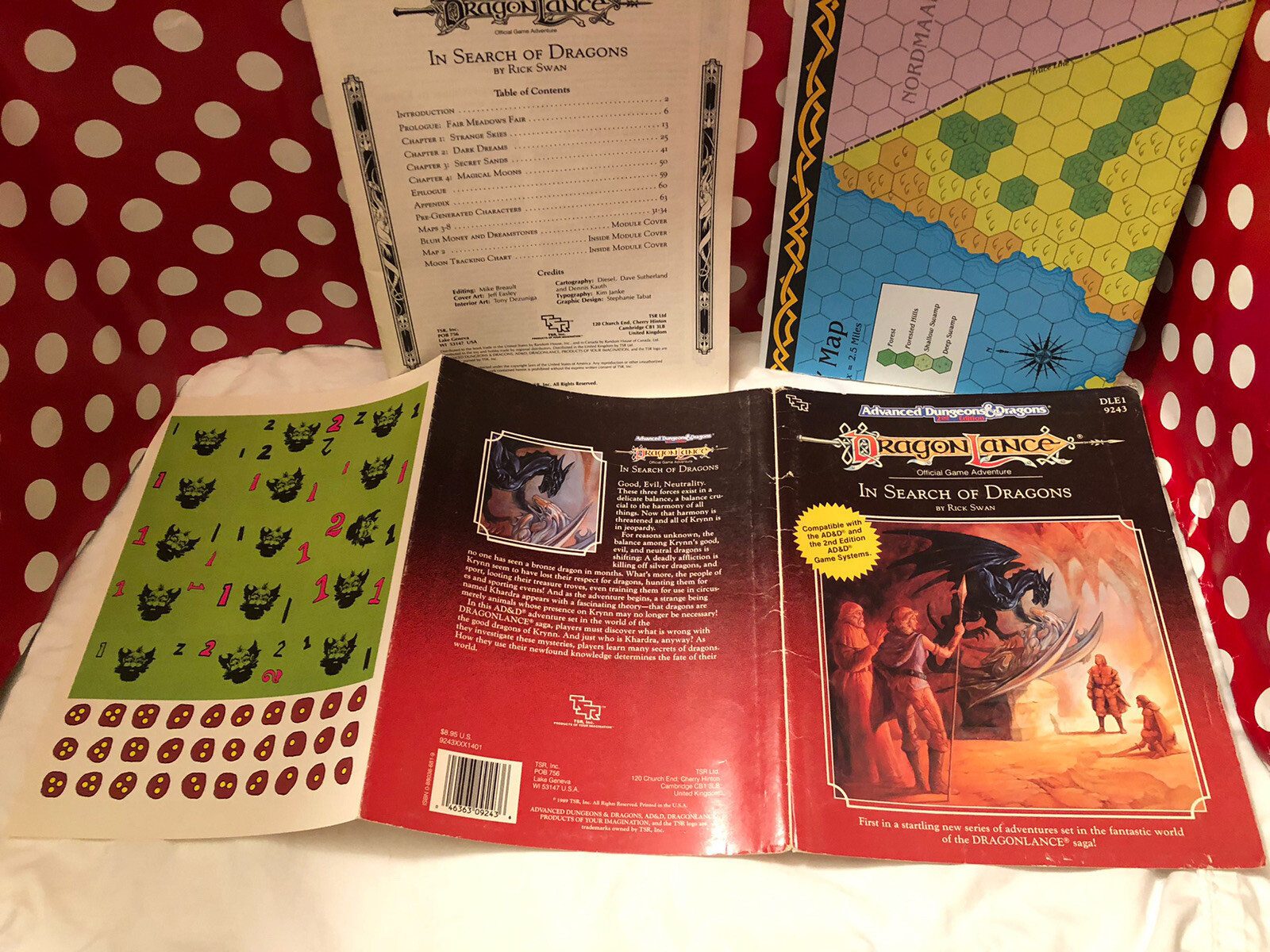 Dragon Lance IN SEARCH OF DRAGONS TSR AD&D DLE1 9243 Advanced Dungeons ...