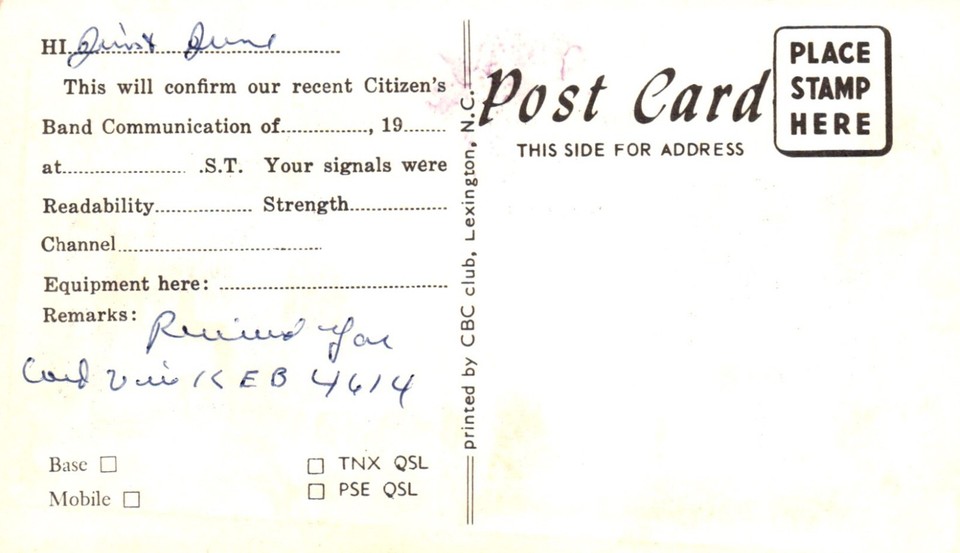 Dorrance Kansas KNI0554 QSL Radio Postcard | eBay