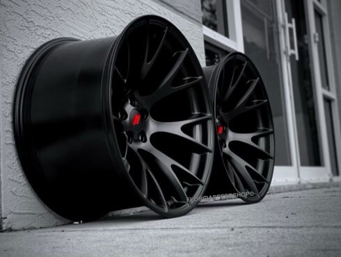 20" x 11" Dodge Challenger/Charger Hellcat Satin Black Deep Concave ...