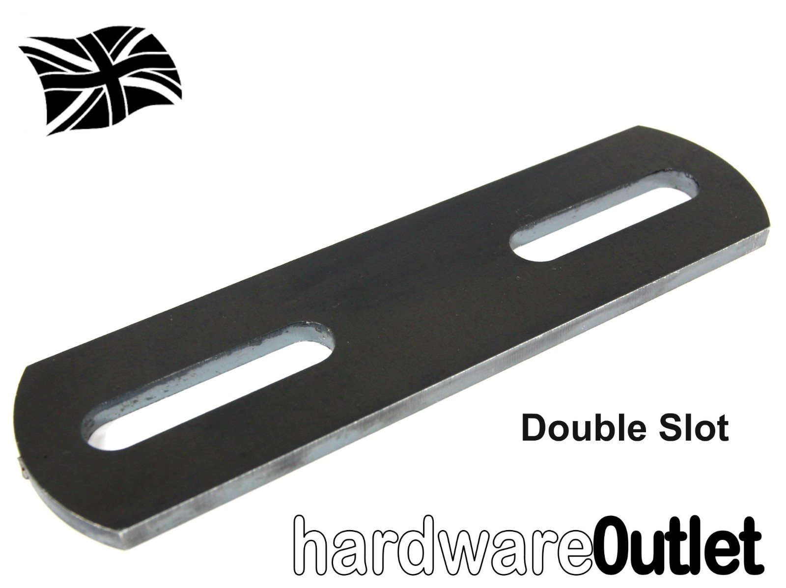 MILD STEEL Slotted Heavy Duty Brackets 150 mm Long x 40 mm Wide x 5.0 ...