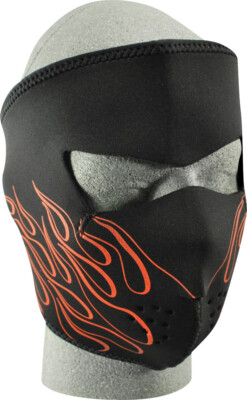 Zan Full-Face Neoprene Mask Orange Flames WNFM045 | eBay