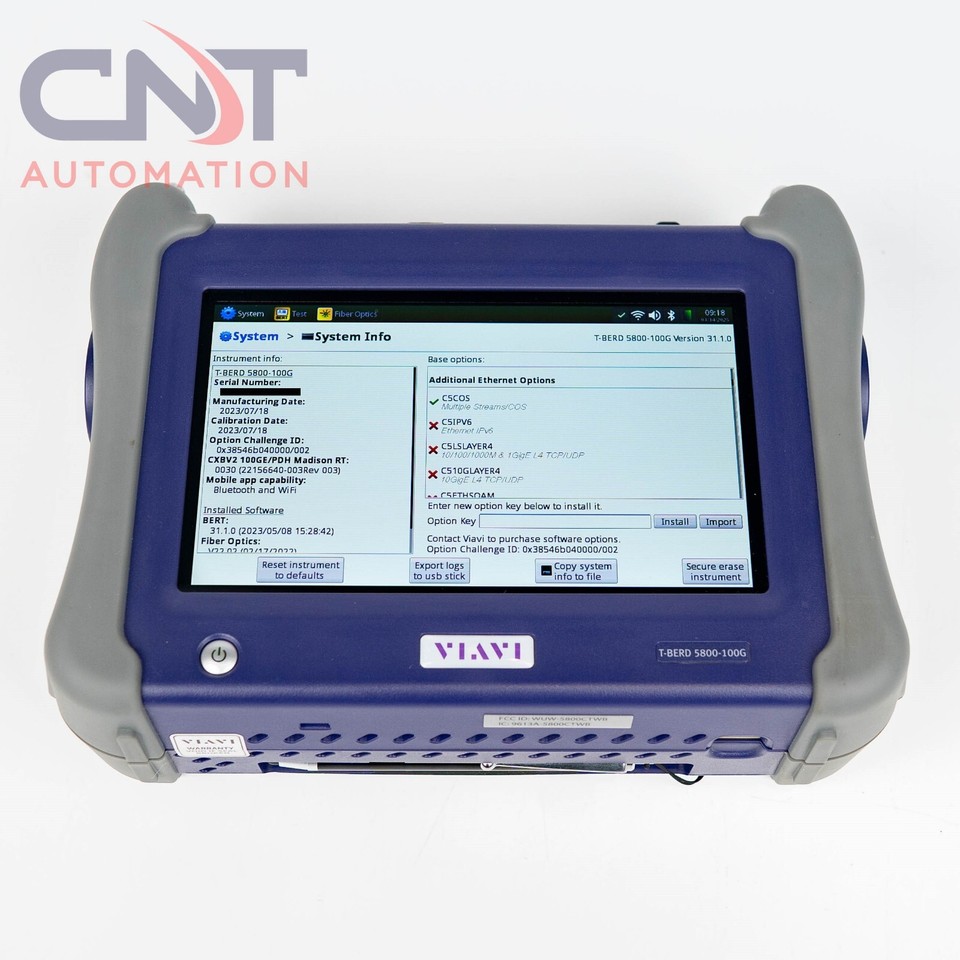 VIAVI T-BERD 5800-100G Dual Port All-in-one Network & Fiber Tester W ...