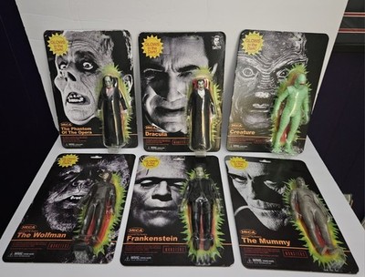 6 Neca Remco Universal Monsters Wolfman Creature Dracula Phantom Mummy ...
