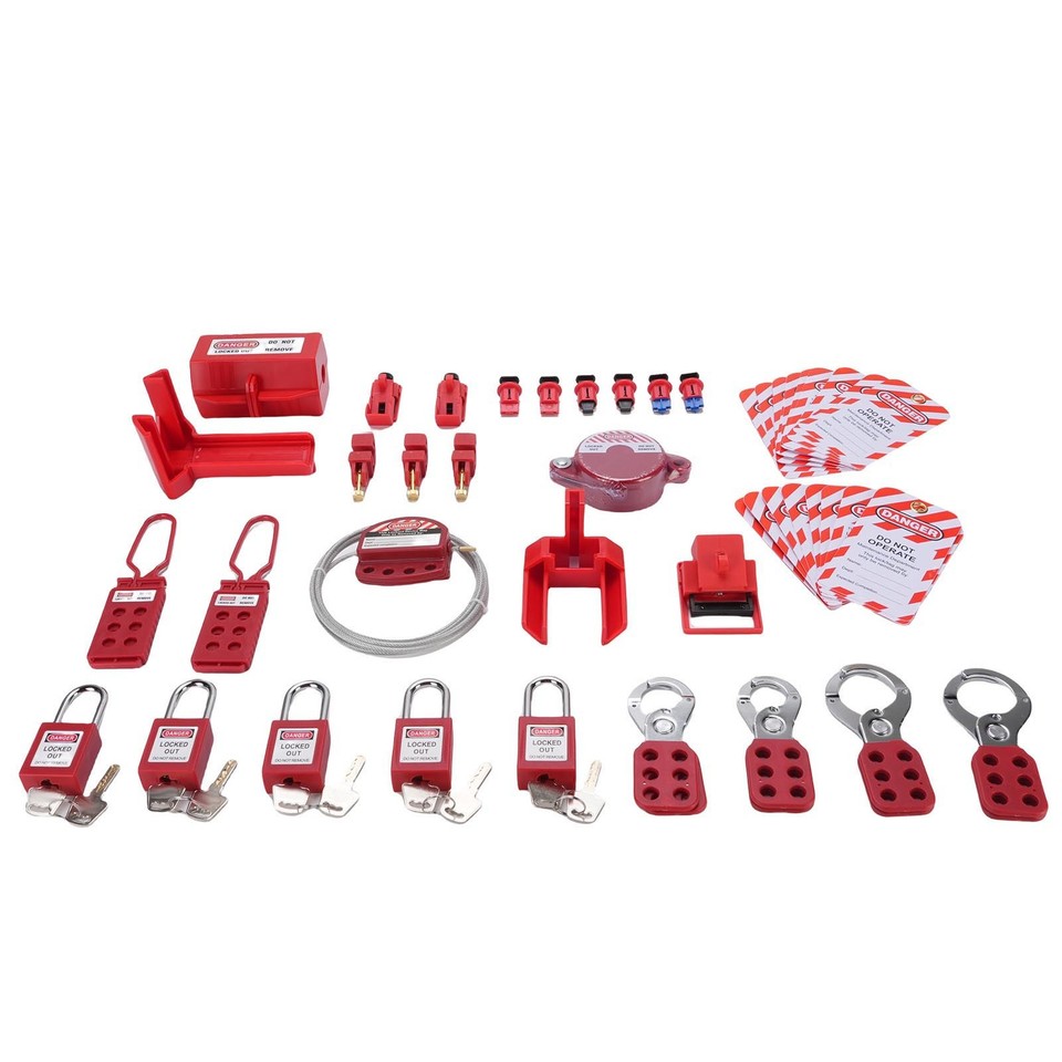 Electrical Lockout Tagout Kit Group Lockout Hasps Universal Multi Pole ...