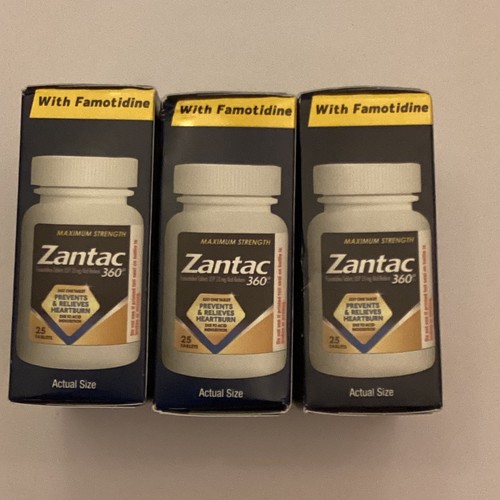 Zantac 360 25 Tablets 3 Boxes (75 Pills) New Sealed Expires Jul 2027 | eBay