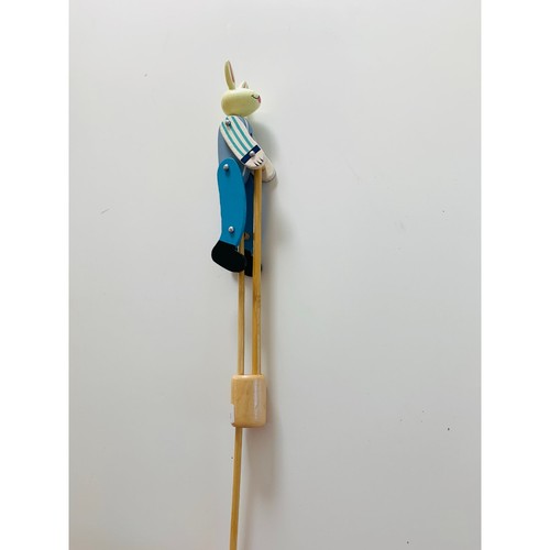 Wooden Jumping Jack Rabbit toy | eBay