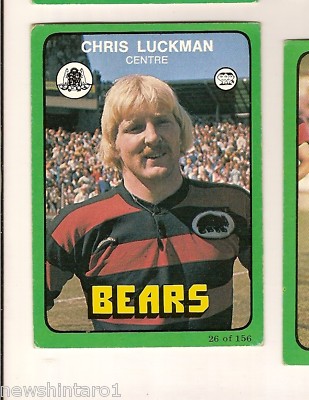 1978 RUGBY LEAGUE CARD #26 CHRIS LUCKMAN, NORTH SYDNEY BEARS | eBay ...