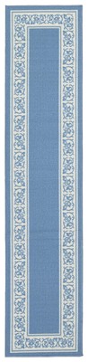 Madison Home Floral Border Rug Runner, Blue | eBay