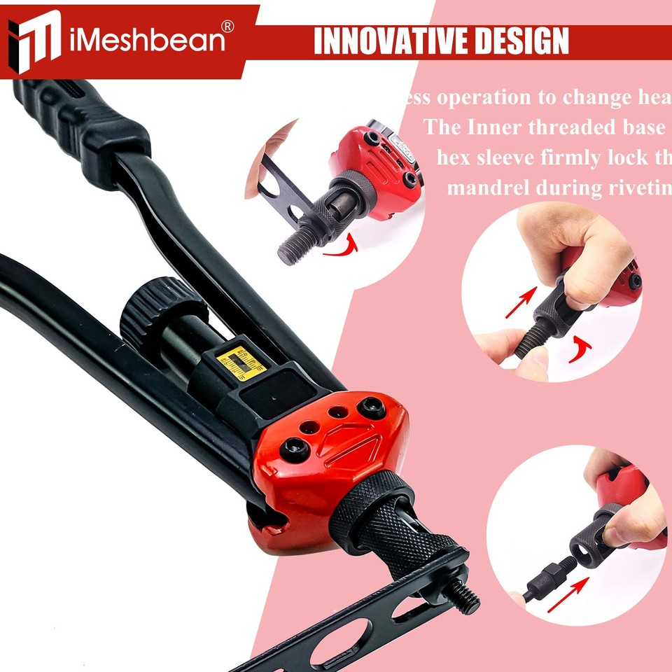 Rivet Gun Kit Rivnut Thread Setting Tool Nut Setter NutSert Metric SAE ...