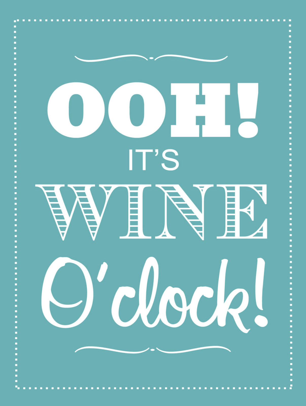 Ooh! It's Wine O'clock, Retro metal Aluminium Sign vintage / man cave ...