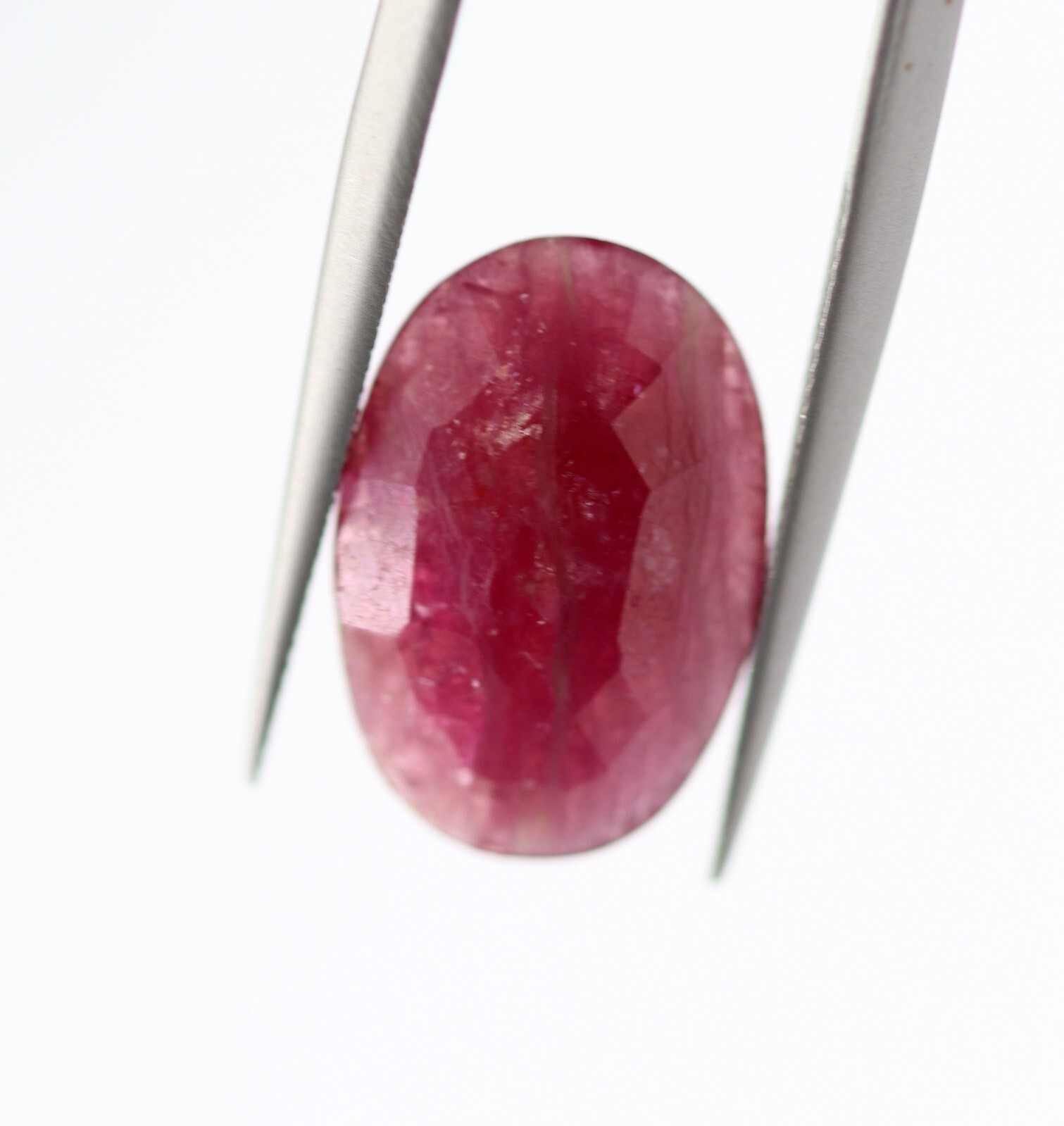 Natural Loose Ruby Oval Faceted Cut 15 X 10MM Dark Pinkish Red Color ...