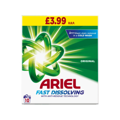 Ariel Washing Powder Fast Dissolving, 650g - Removes Stains In One Wash ...