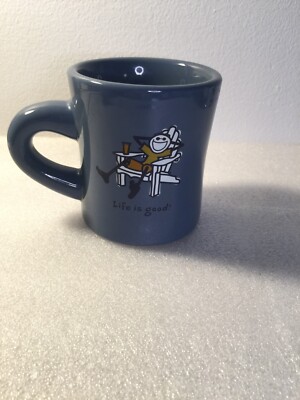 Life is Good Mug coffee cup Jake Relaxing In lawn chair bright Colorful ...