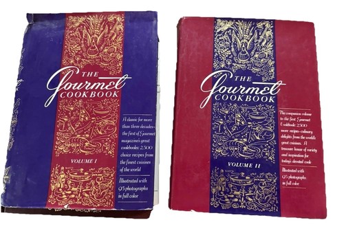 The Gourmet Cookbook Volume 1 & 2 Hardcover Vintage French Cooking ...