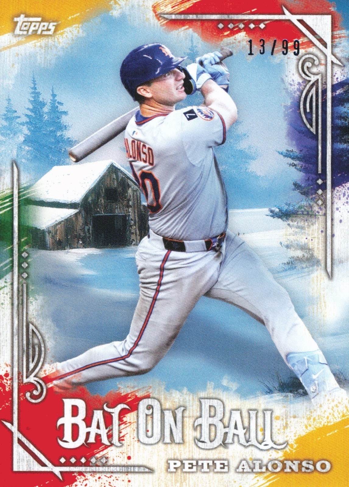 2025 Topps X Bob Ross the Joy of Baseball - Pete Alonso #20 Paint ...