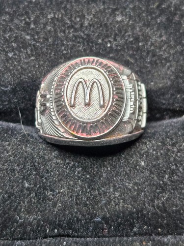 McDonald's Stainless Steel Employee Service Award Ring Size approx. 9.5 ...