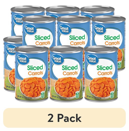 (2 pack) (6 Cans) Great Value Canned Sliced Carrots, 14.5 oz | eBay