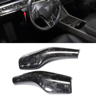 2pcs Forged Real Carbon Fiber Shift Paddles Fit for Tesla Model 3 Y ...