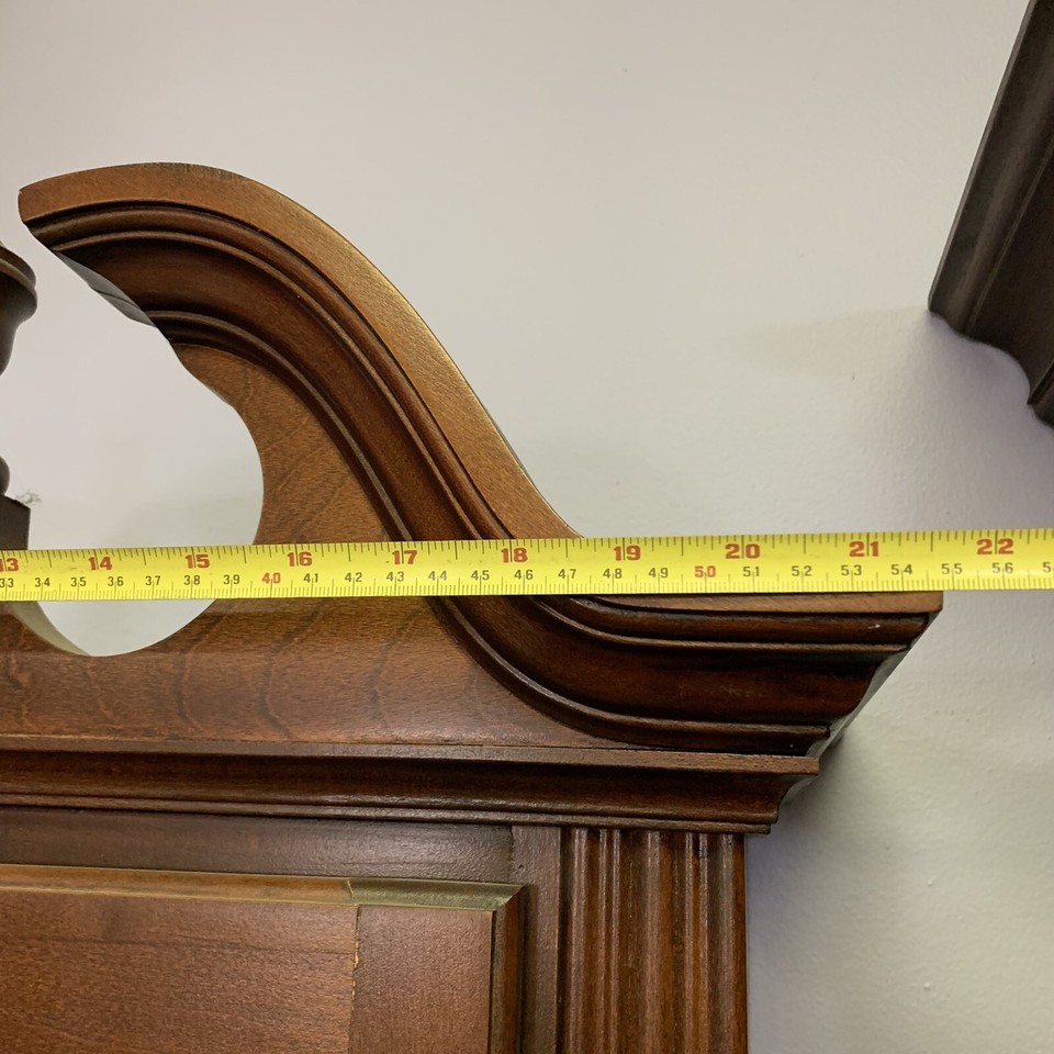 VTG 1996 Ridgeway Model #9412 Hand Carved Mahogany Wood 78" Grandfather ...