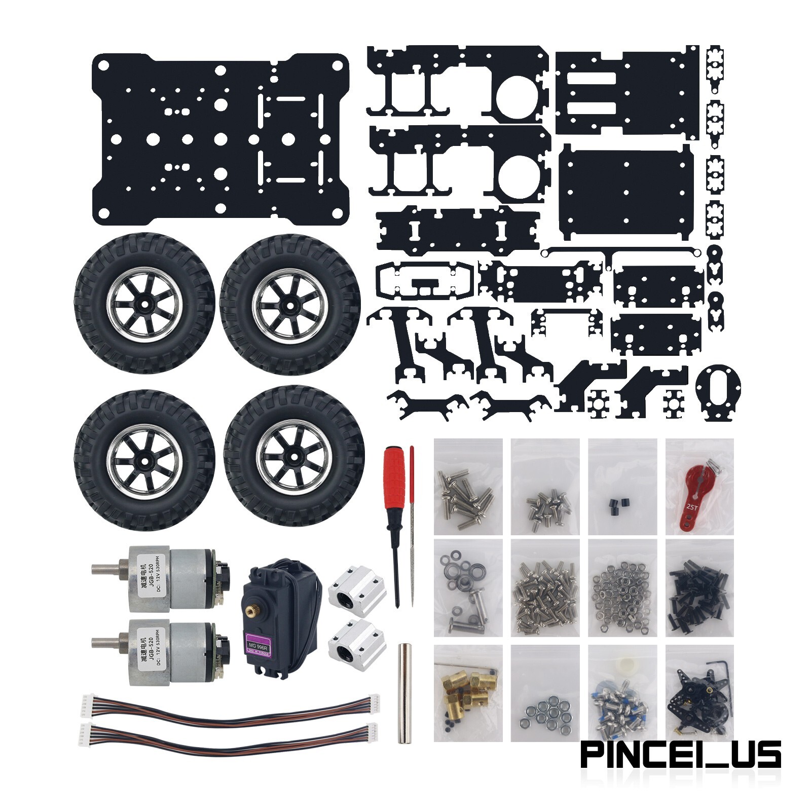 Ackerman Chassis Smart Robot Chassis Set Supporting ROS System & Sports ...