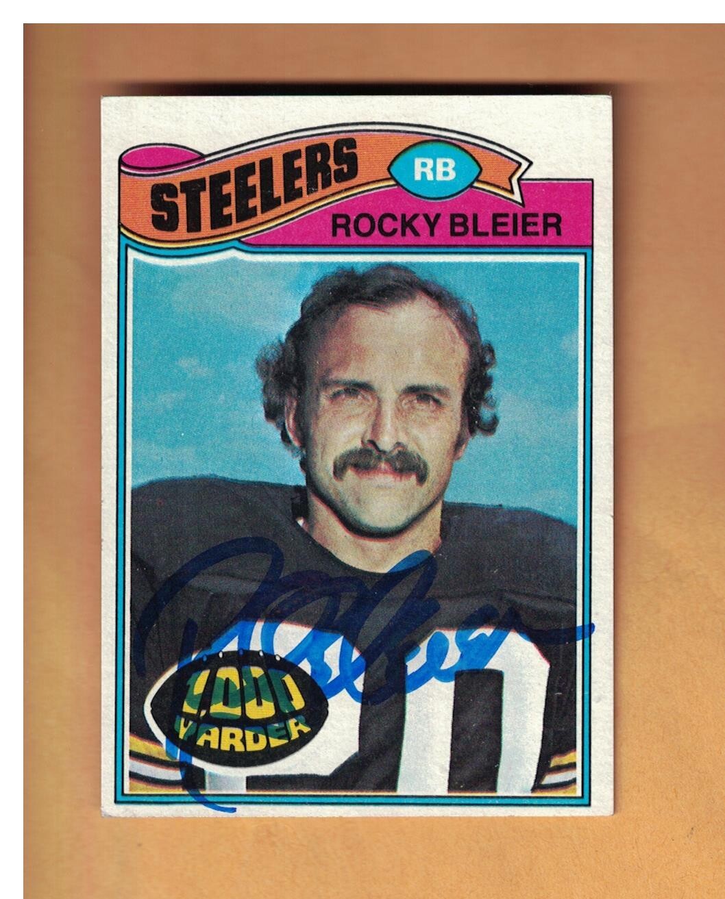 Rocky Bleier AUTOGRAPHED 1977 TOPPS FOOTBALL CARD SIGNED PITTSBURGH ...