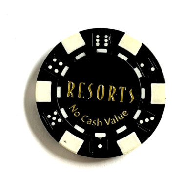 Rare Poker Chip Resorts $100 Black & White - No Cash Value | eBay