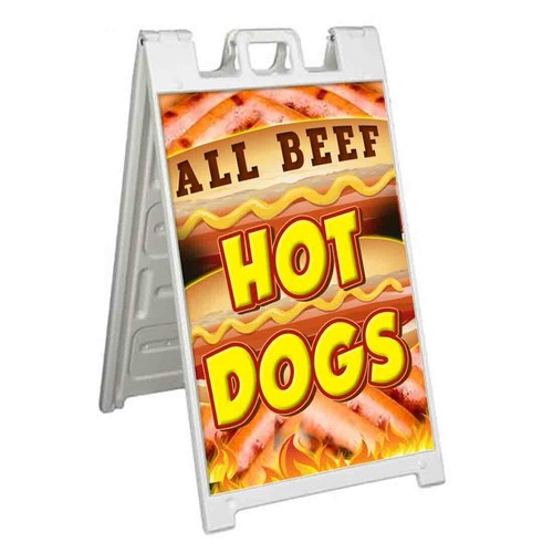 ALL BEEF HOT DOGS Signicade 24x36 A Frame Sidewalk Sign CARNIVAL FAIR ...