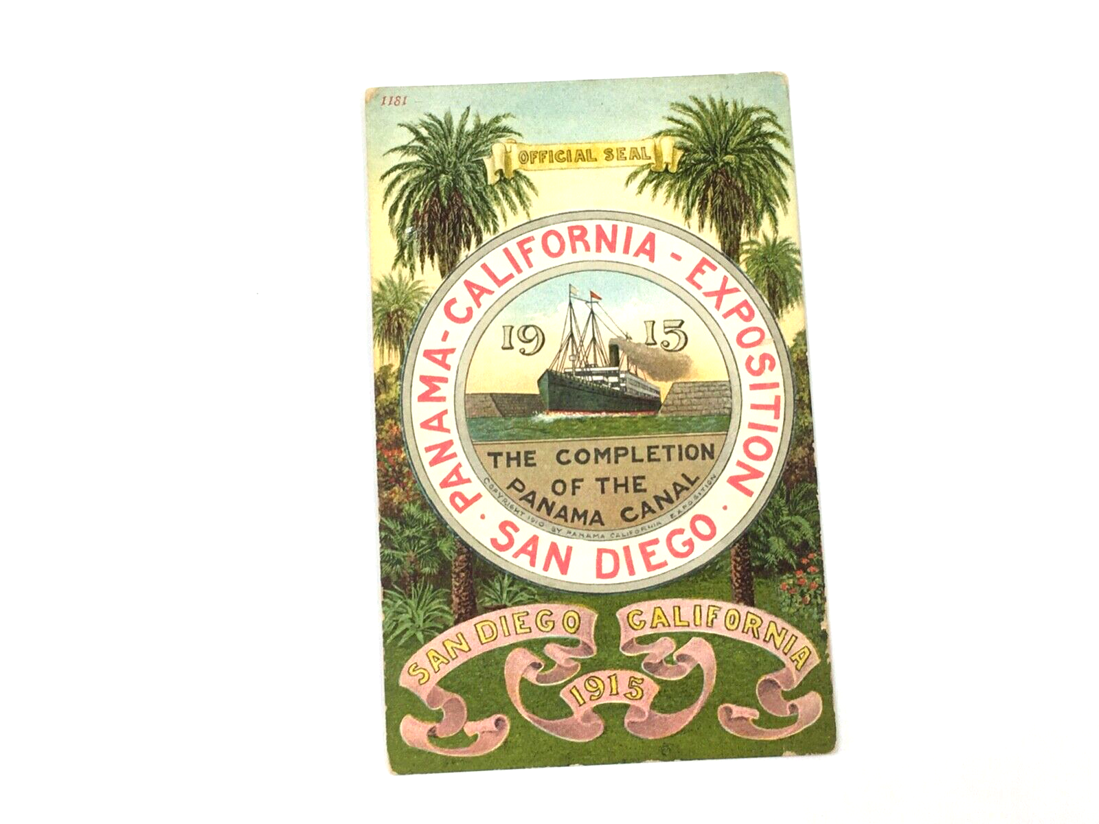 Lot of 3 Vintage California Post Cards 1915 1916 Long Beach Panama ...