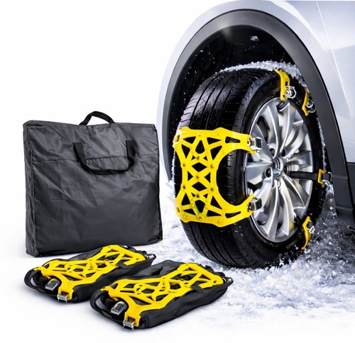 6-Pack Universal Snow Tire Chains Yellow Emergency Traction Chains w ...