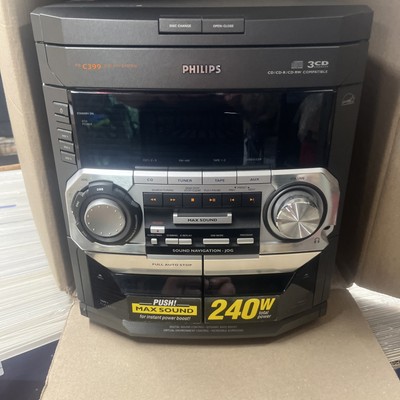 Philips Hi-Fi System FW-C399/37 CD Cassette Receiver Only Tested Works ...