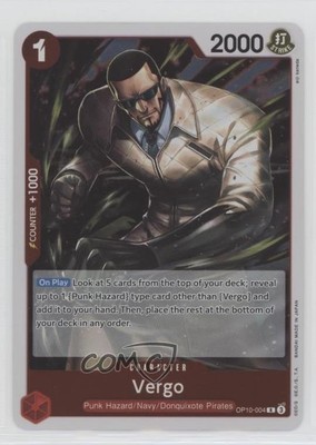 2025 One Piece Card Game: Royal Blood OP10 English R Vergo #OP10-004 ...