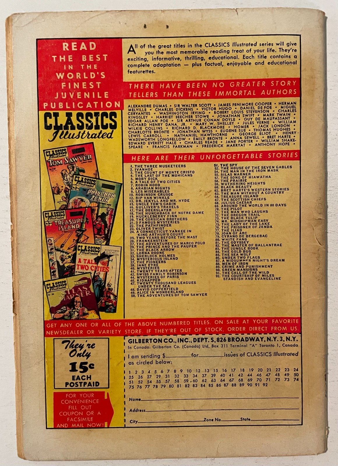Classics Illustrated 40 HRN 92 Mysteries by Edgar Allan Poe Golden Age 2.5 Good+ | eBay