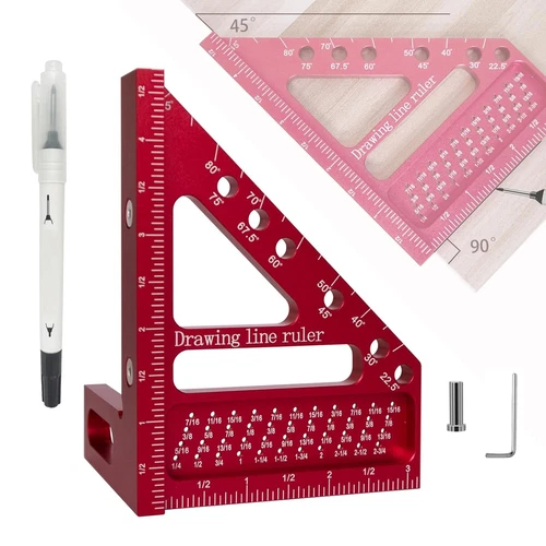 3D Multi-angle Measuring Ruler, High Quality Carpenter Square Hole ...