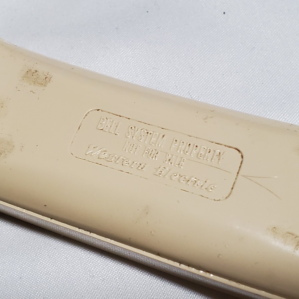 Vintage Western Electric Bell 2500 DMG Desk Telephone Push Button Beige ...
