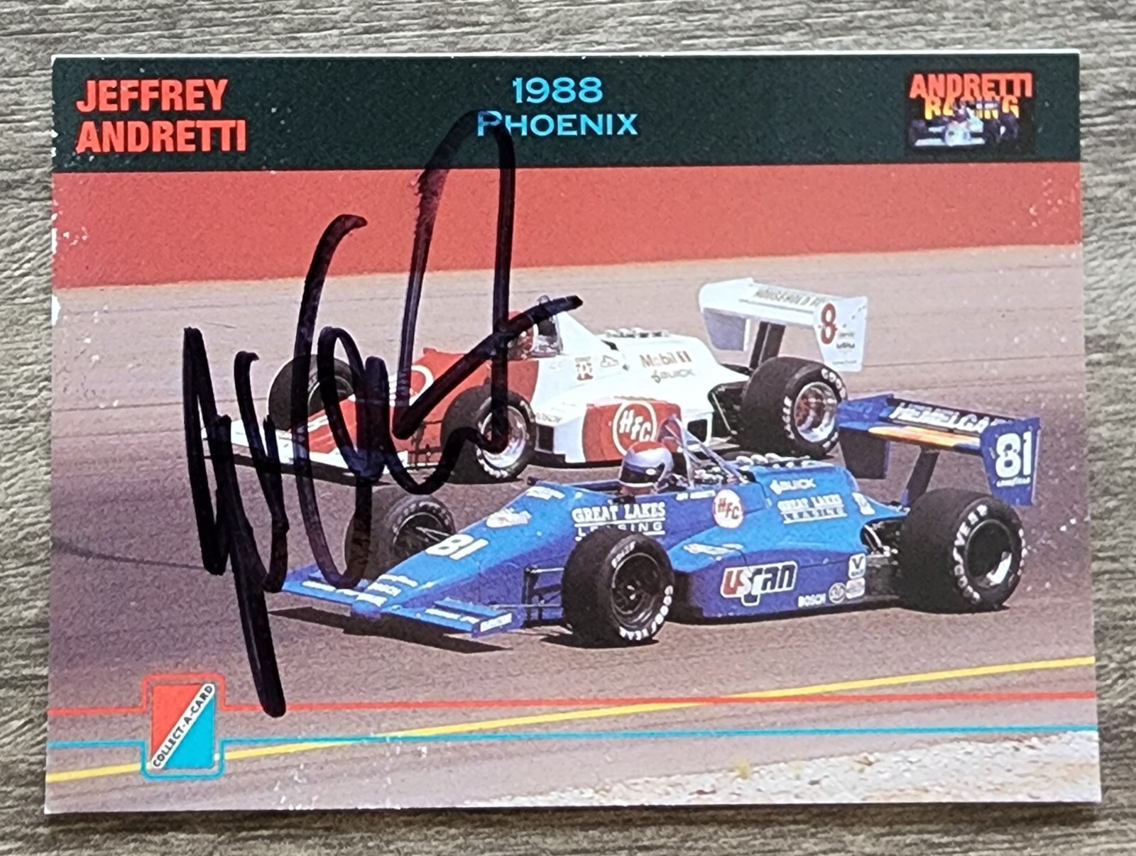 Jeffrey Andretti Signed 1992 Andretti Racing Card #95 Auto Indy Car ...