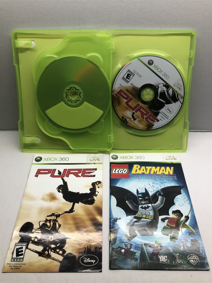 LEGO Batman / Pure Games Bundle (Xbox 360, 2009) TWO Complete Games ...