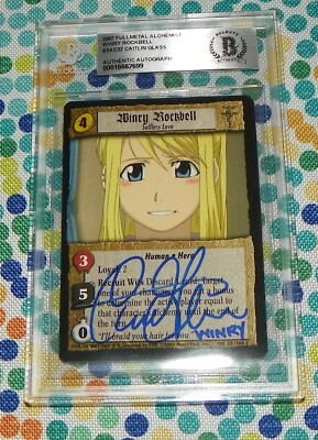 Caitlin Glass Winry Rockbell Fullmetal Alchemist Signed Card Auto BAS # ...