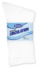 6 Pairs WHITE Mens Womens Circulation Diabetic Crew Socks Buruka ...