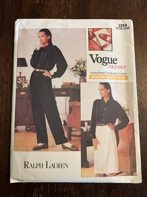 Vogue 2254 UNCUT Sewing Pattern, Misses' Shirt, Pants, Skirt, Size 6-10 ...