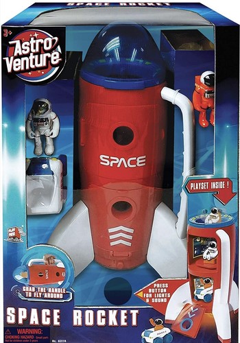 Astro Venture Spaceship Space Rocket Toy Play Set w 2 Astronauts ...
