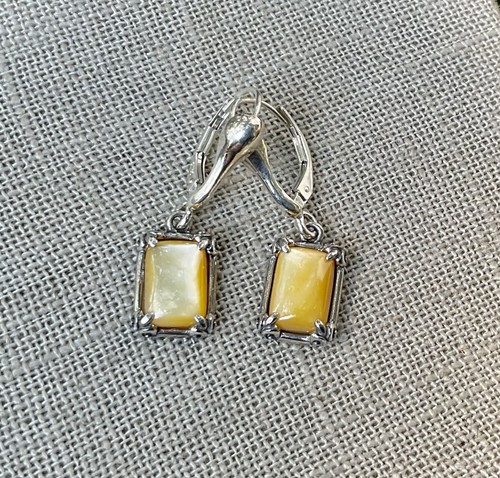 Carolyn Pollack 925 Sterling Silver Yellow Mother of Pearl Earrings | eBay