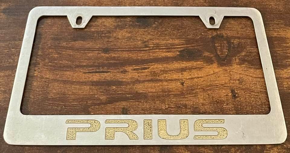 Toyota PRIUS Vintage Dealership License Plate Frame Hybrid Car Green ...