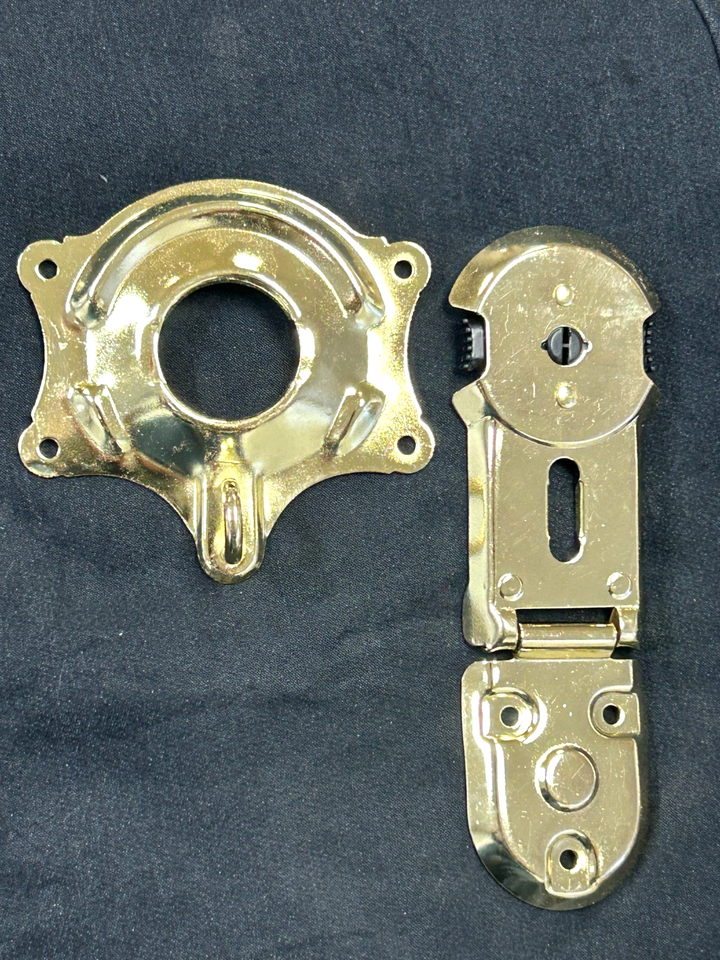 Brass Plated Steamer Trunk Lock Flush Mount with Quick Release Push ...