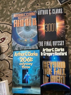 Arthur C. Clarke book lot- hardcover! Space Odyssey 2 Books Are First ...