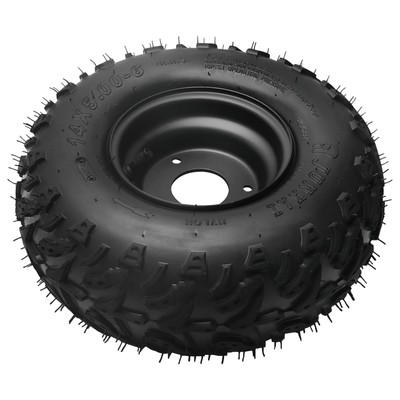 14x5.00-6 Tubeless Tyre Rim 3 Lug Wheel ATV Quad Buggy GoKart 70cc ...