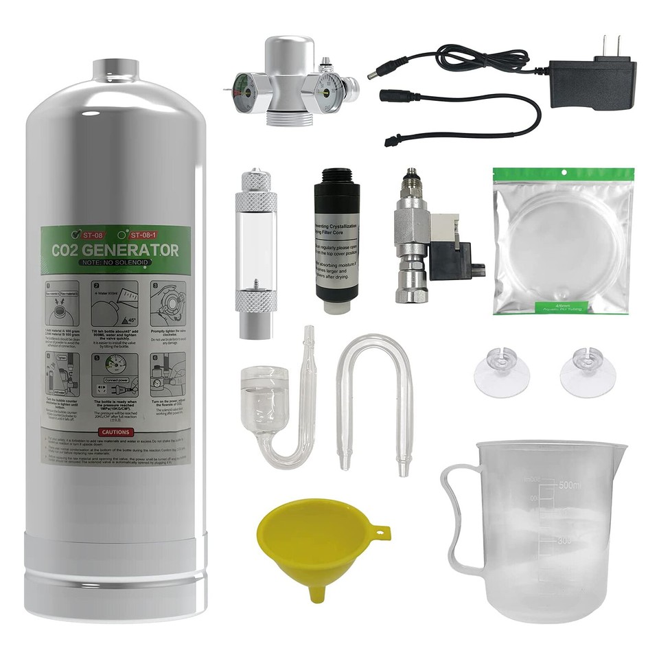 US Seller Aquarium Co2 Generator Kits All In One with Solenoid Bubble ...