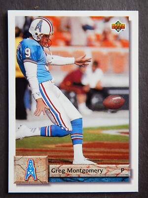 Greg Montgomery #180 Upper Deck 1992 Football Card (Houston Oilers) | eBay