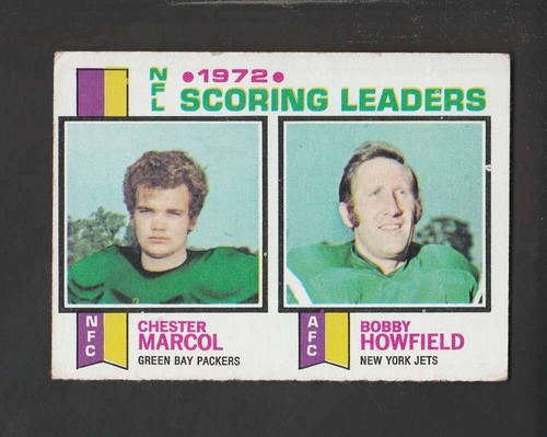 1973 Topps #4 Chester Marcol/Bobby Howfield VGEX 1972 Scoring Leaders ...