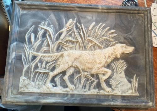 Dante AmericanWalnut Carved Incolay Irish Setter Hunting Trinket ...
